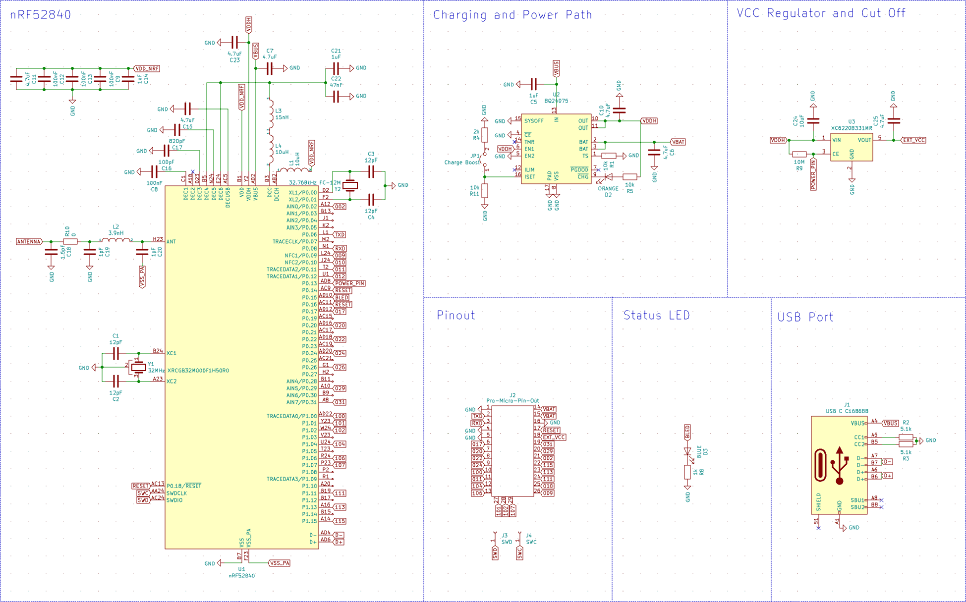 NRF52840 Pro Micro / Nice!Nano v2.0 Pinout – XOPX.de